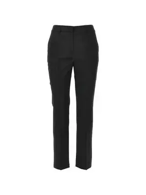 Max Mara Straight-leg Virgin Wool Trousers - Black