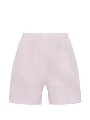 American Vintage Uscow Waffle-knit Cotton Shorts - Pink