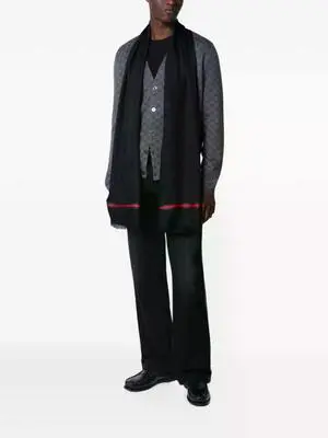 Gucci Double G Web-stripe Jacquard Scarf
