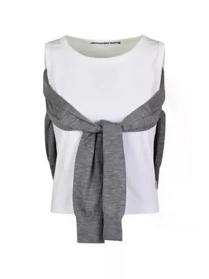 Alexander Wang Layered Tie-detail Tank Top - White