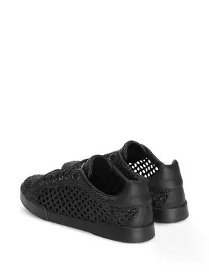 Dolce & Gabbana Woven Leather Portofino Sneakers