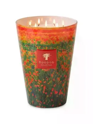 BAOBAB Arty Flowers Classique Flower-print Candle - Red