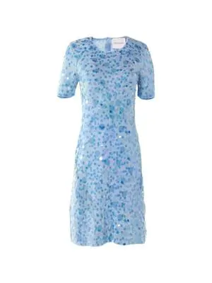 Carolina Herrera Paillette-embellished Mini Dress - Blue