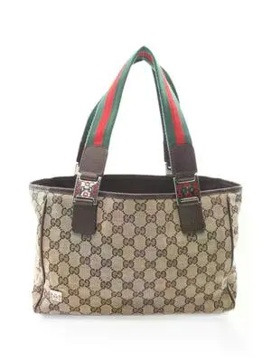 Gucci Gg Canvas Horsebit Tote Bag