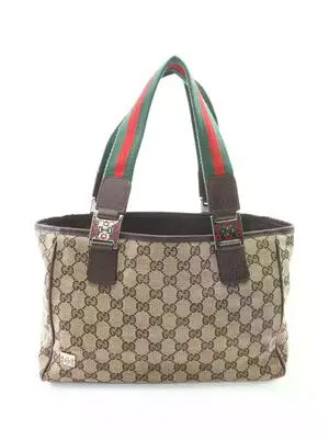 Gucci Gg Canvas Horsebit Tote Bag - Neutrals