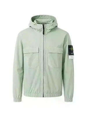 Stone Island Hooded Flap-pocket Jacket - Green