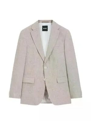 BOSS Marl-effect Single-breasted Blazer - Neutrals