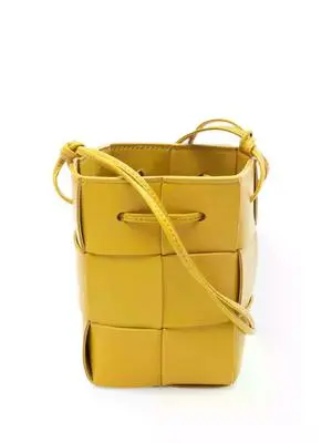 Bottega Veneta 2010s Mini Cassette Shoulder Bag - Yellow
