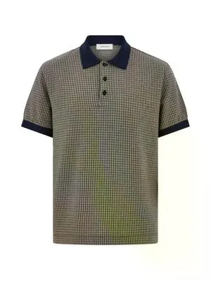 FERRAGAMO Check-jacquard Polo Shirt - Neutrals