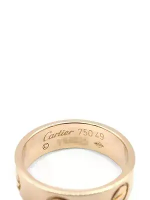 Cartier 18k Rose Love Screw Motif Ring - Gold