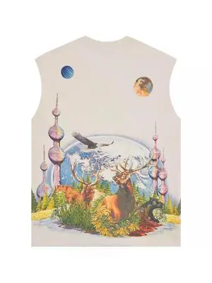 BILLIONAIRE BOYS CLUB Graphic Print Sleeveless Top