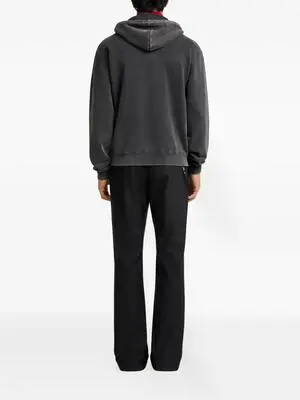 COURREGES Stonewashed Logo-print Hoodie