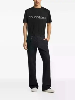 COURREGES Logo-print Oversized T-shirt