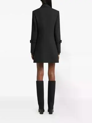 COURREGES Double-breasted Embroidered-logo Coat
