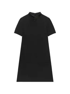 COURREGES Vinyl-collar A-line Mini Dress - Black