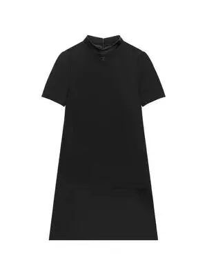 COURREGES Vinyl Collar A-line Mini Dress - Black