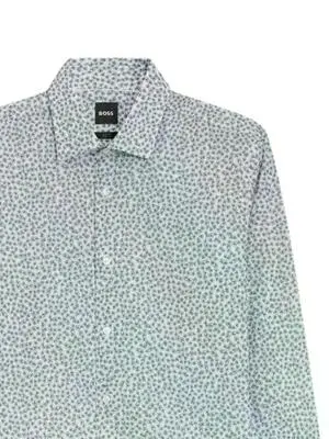BOSS Floral-print Long-sleeve Shirt