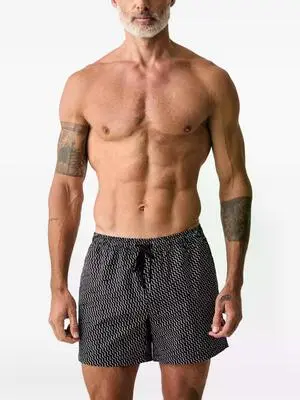 Marc O'polo Geometric-print Drawstring Swim Shorts
