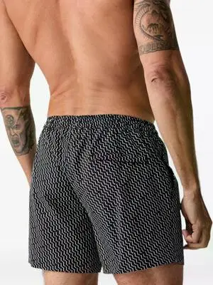 Marc O'polo Geometric Print Drawstring Swim Shorts - Black
