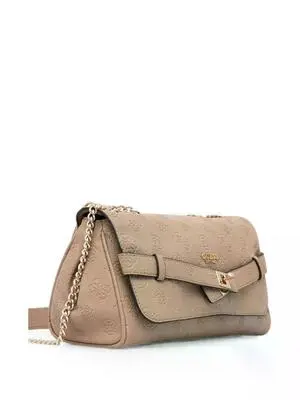 Guess Monogram-debossed Buckle-detail Shoulder Bag