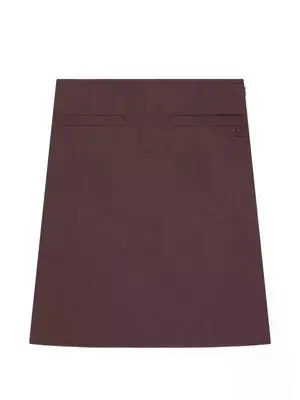 COURREGES Logo-embroidered Midi Skirt - Brown