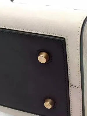Celine 2000s Mini Tie Knot Tote Bag - White
