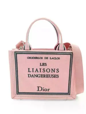 Dior 2010s Book Tote Canvas Tote Bag - Pink