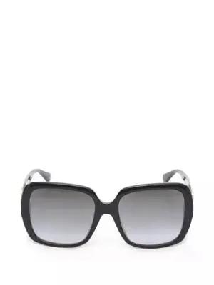 Gucci 2020s Interlocking G Square-frame Sunglasses - Black