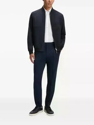 BOSS Slim-fit Jacket In Micro-patterned Stretch Fabric