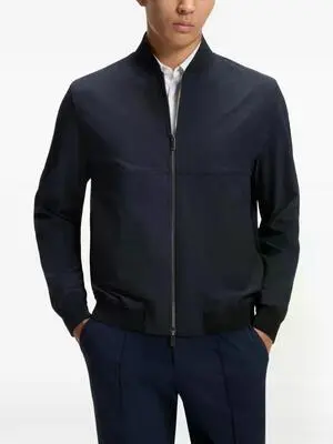 BOSS Slim-fit Jacket In Micro-patterned Stretch Fabric