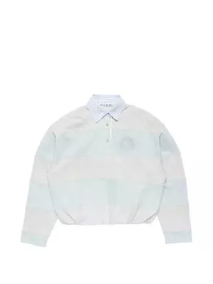Acne Studios Striped Polo Sweatshirt - Blue