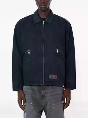 BOTT Embroidered Zip-fastening Jacket - Black