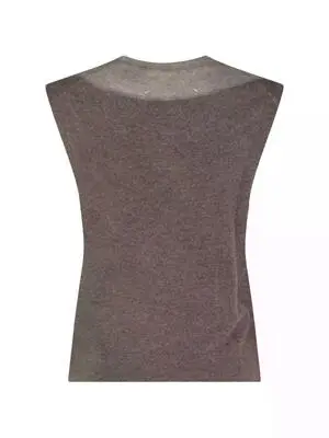 MAISON MARGIELA Button-detail Sleeveless Top