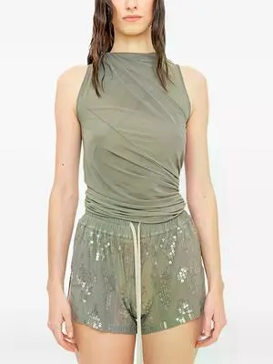 Rick Owens Luna Draped Sleeveless Top - Green