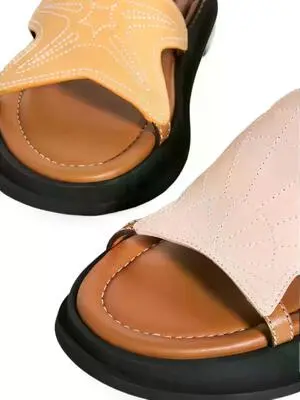Zimmermann Lace-up Topstitch Sandals