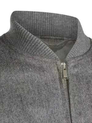 LARDINI Ribbed-trim Wool Bomber Jacket