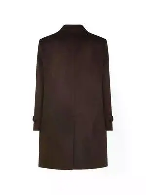 LARDINI Button-cuff Single-breasted Coat - Brown