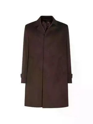 LARDINI Button-cuff Single-breasted Coat - Brown