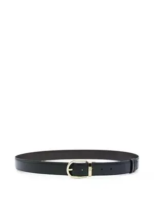 Montblanc Leather Belt With Horseshoe Buckle - Black
