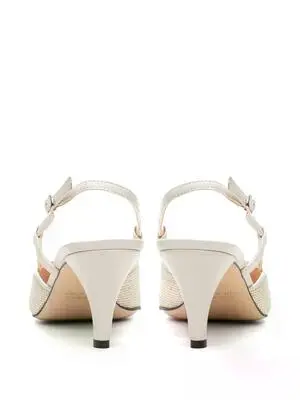 POCHE PARIS Textured Finish Buckle-detail Sandals
