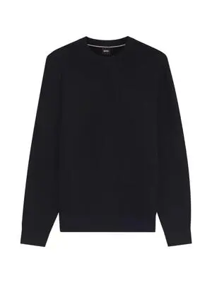 BOSS Regular-fit Sweater In Diagonal-structured Cotton