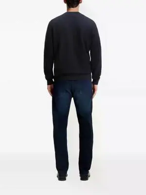 BOSS Regular-fit Sweater In Diagonal-structured Cotton