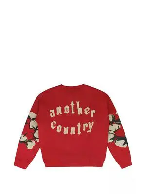 DENIM TEARS X Cactus Plant Flea Market Cactus Wreath Sweatshirt - Red
