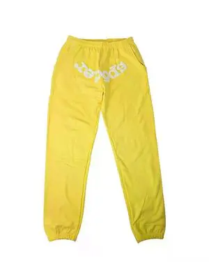 SP5DER Logo-print Track Pants - Yellow