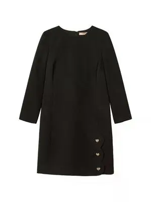 TWINSET Short Crêpe Dress With Heart-shaped Buttons
