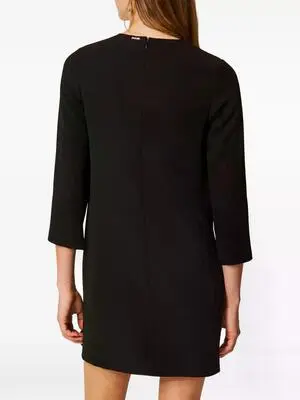 TWINSET Short Crêpe Dress With Heart-shaped Buttons