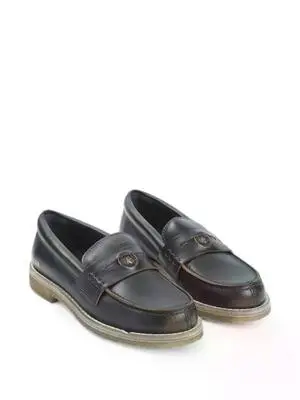 GOLDEN GOOSE Logo-detail Loafers - Black