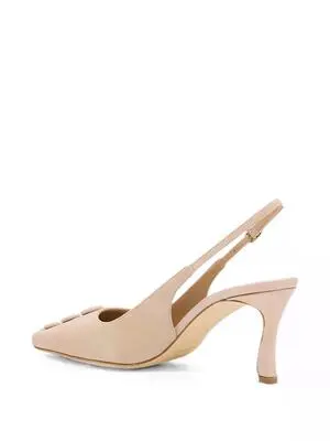 Manolo Blahnik Button-detail Slingback Pumps