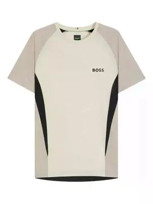 BOSS Panelled Short-sleeve T-shirt - Neutrals