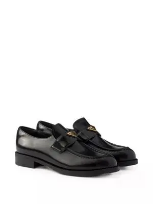 Prada Brushed Leather Loafers